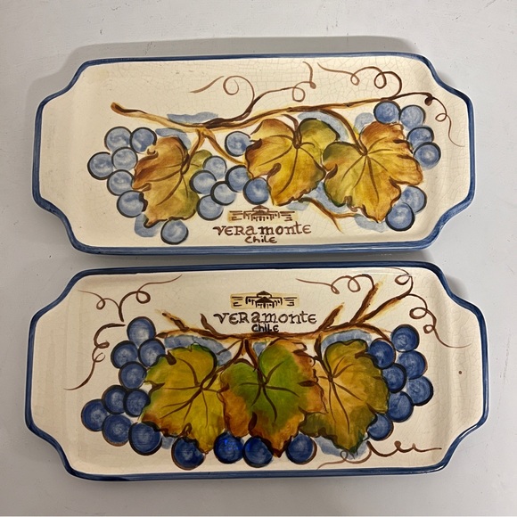 Dining | Vintage Chile Handpainted Ceramic Side Plates Signed By Artist ...